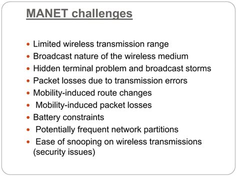 Mobile Computing Manetsrouting Algorithms Pptx Computer Networking