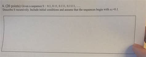 Solved Points Given A Sequence S Chegg