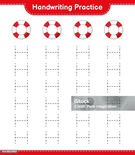 필기 연습 구명 부표의 추적 라인 교육 어린이 게임 인쇄 워크시트 벡터 일러스트 레이 션 0명에 대한 스톡 벡터 아트 및 기타 이미지 Istock