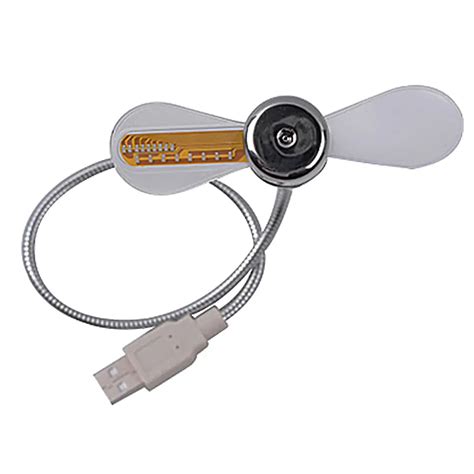 Durable Adjustable USB Gadget Mini Flexible LED Light USB Fan Time Clock Desktop Clock Time