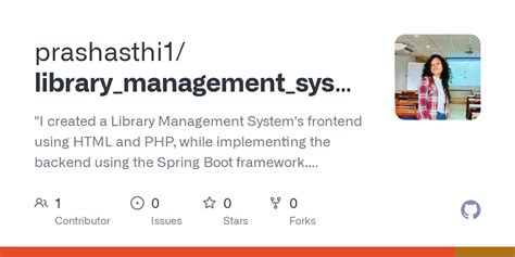 Github Prashasthi1librarymanagementsystem I Created A Library