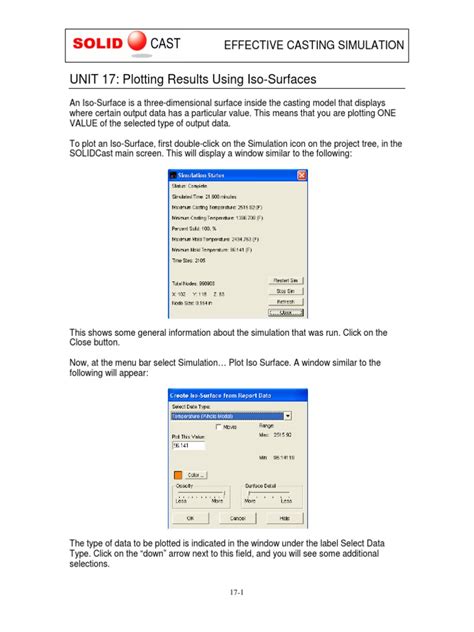 Unit 17 Iso Surfaces Pdf Pdf Casting Simulation