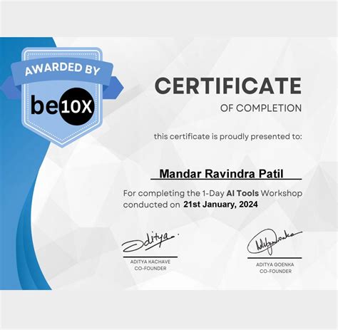 excited to share that i ve successfully completed an artificial