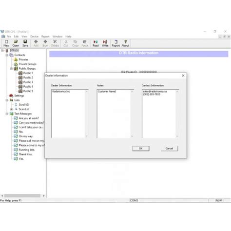 Motorola DTR CPS DTR DTR DTR Programming Software Radiotronics USA