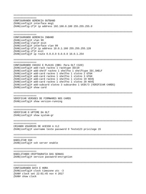 Sintaxe Olt Zte C3xx Pdf