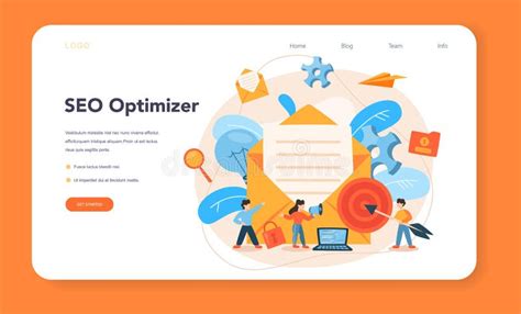 Seo Optimizer Web Banner Or Landing Page Idea Of Search Engine