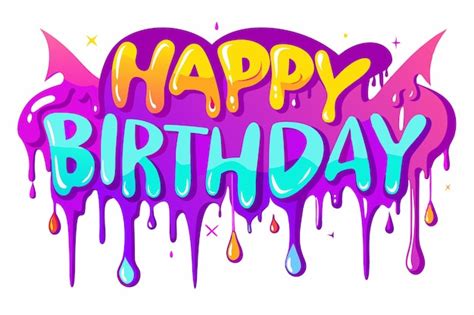 생일 축하 타이포그래피 배너 배경 디자인 프리미엄 Ai 생성 벡터