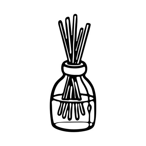 Aromatherapy Diffuser Outline Doodle Vector Illustration Isolated On White Background Aroma Spa