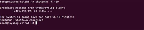 linux shutdown command along with reboots and schedules