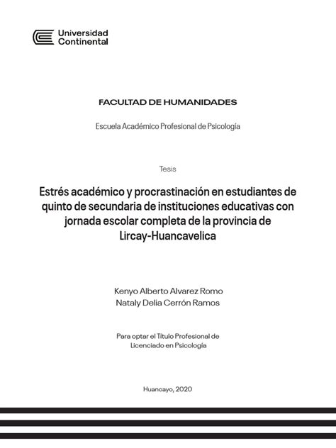 9 Nacional Alvarez Kenyo Y Cerrón Nataly Estrés Académico Y
