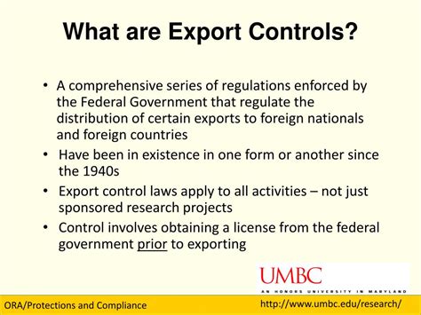 PPT Understanding Export Control Regulations Protect Your Institution PowerPoint