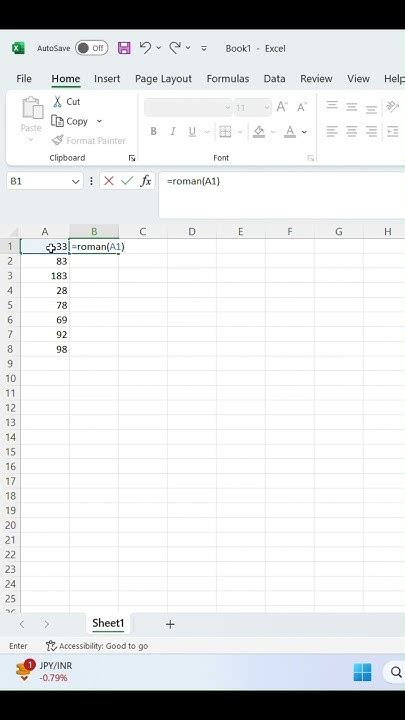 Numbers Into Roman Ms Excel Trick Microsoftclipchamp Excel Shorts