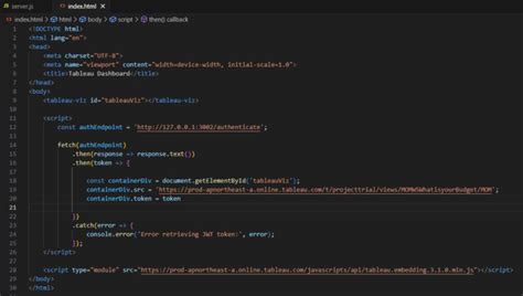 I Am Working On Tableau Dashboard Embedding On A Website Wit The Help Of Tableau Cloudonline