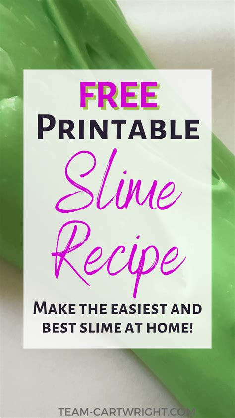 The Science Of Slime And The Best Homemade Recipes Team Cartwright