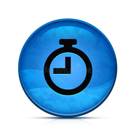 Timer Icon On Classy Splash Blue Round Button Illustration Stock