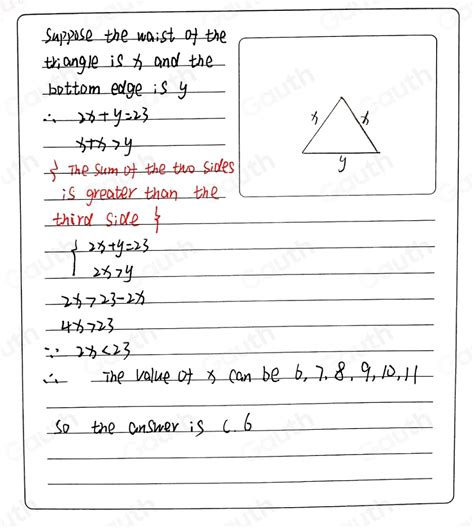 solved 92 how many different isosceles triangles have integer side