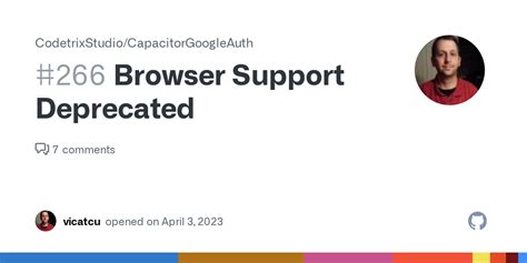 Browser Support Deprecated Issue CodetrixStudio CapacitorGoogleAuth GitHub