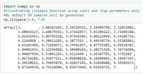 Numpy Linspace