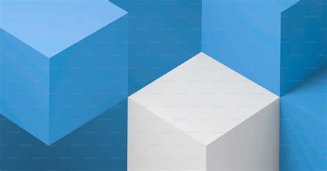 흰색 파란색 큐브 기하학적 설치 추상 디지털 배경 3d 렌더링 그림 사진 Unsplash의 아이소메트릭 프로젝션 이미지