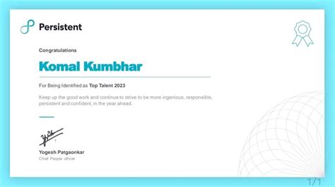 Komal K On Linkedin 2nd In Row Thank You Persistent Systems For