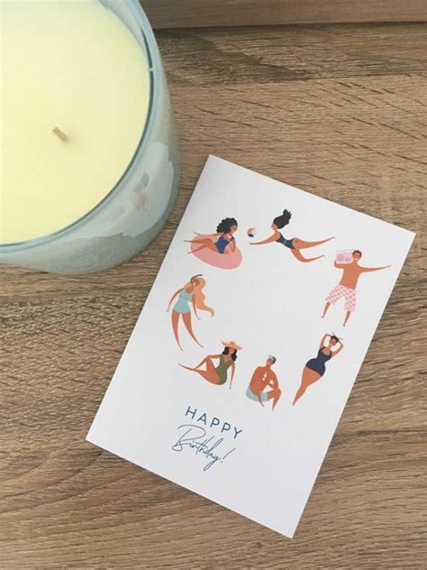 Printable Happy Birthday Card A6 Folded Card Blank Inside Etsy