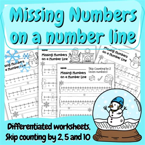 Fill In The Missing Numbers Missing Numbers On A Number Line Made By Teachers