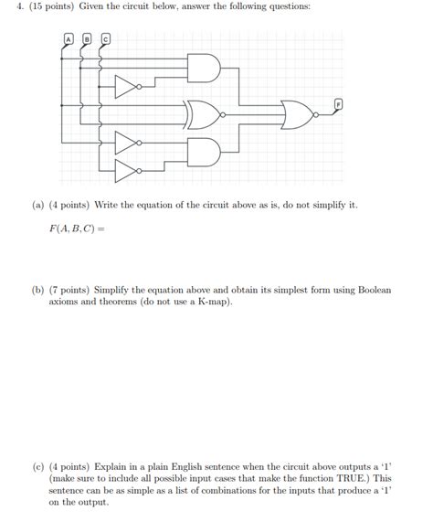 Solved Points Given The Circuit Below Answer The Chegg