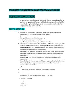 TCW Final Computer Programming Activities MODULE LEARNING ACTIVITIES Activity