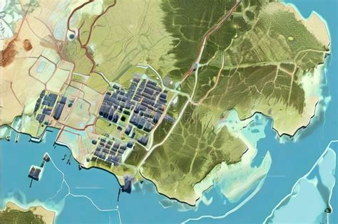 Automated Systems Analyze Satellite Imagery Stock Illustration