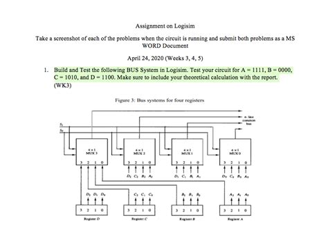 Assignment On Logisim Take A Screenshot Of Each Of Chegg