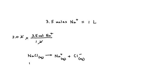 Solved Given A Sodium Ion Na Concentration Of 3 5 Molar How Many Moles Of Nacl Will Present