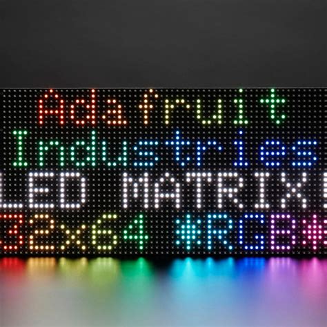 adafruit 64x32 rgb led matrix panel 6mm rastermaß