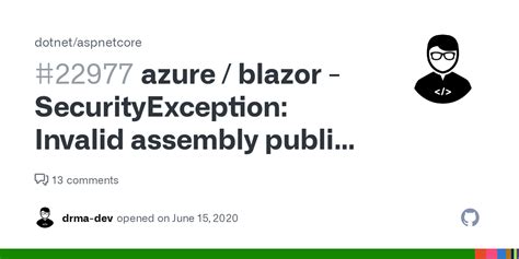 Azure Blazor Securityexception Invalid Assembly Public Key