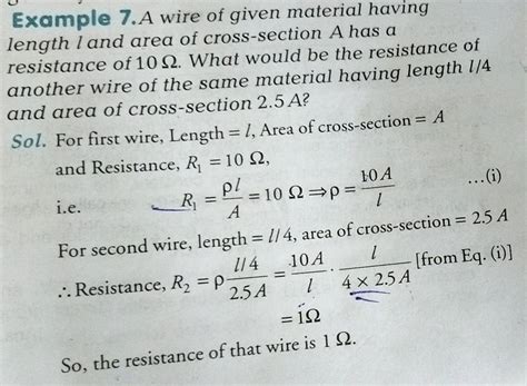 example 7 a wire of given material having length l and area of cross sec
