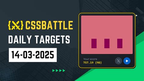 Css Battle Daily Target Solution March 14 2025 Html Css Youtube