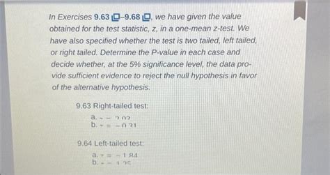 Solved In Exercises 963므 968므 We Have Given The Value