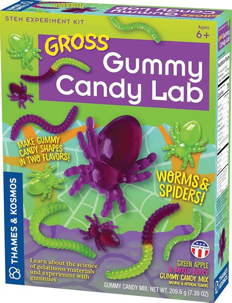 Thames And Kosmos 550026 Gross Gummy Candy Lab Worms And Spiders Sweet