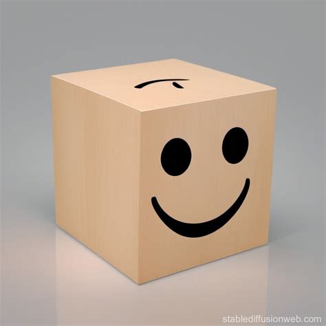 Cubes Smile Portrays Emotions Stable Diffusion Online