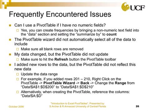 Pivot Table Presentation PPT