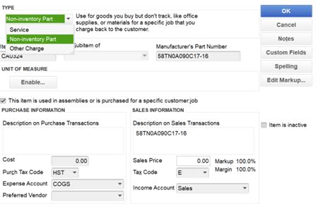 Updating An Item From Non Inventory Type To Inventory Type Recommended