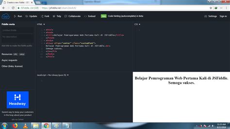 Cara Belajar Coding Web Secara Online Via JSFiddle Inwepo