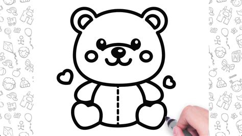 How To Draw A Teddy Bear Easy Bolalar Uchun Ayiqcha Chizish Oson