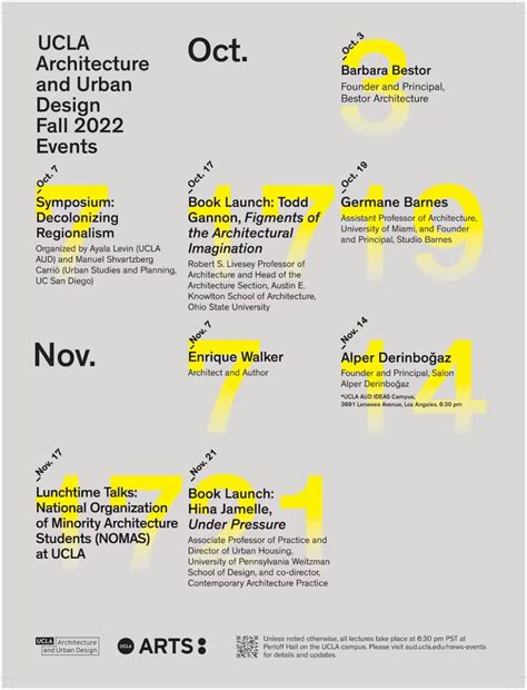 Get Lectured Ucla Fall 22 Architecture Events Grid Design Layout Documents Design