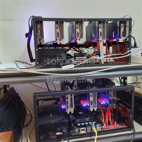 Jual Rak Mining Rig Open Air Case GPU PREMIUM BLACK Shopee Indonesia