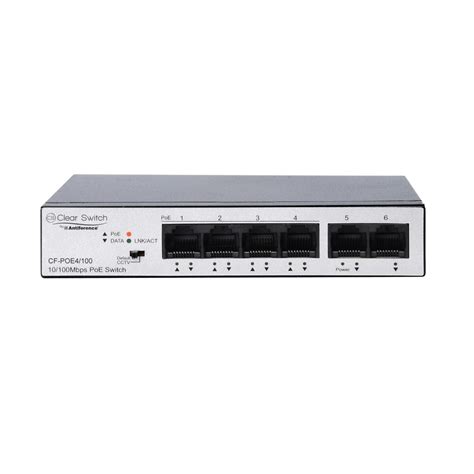 Clear Switch 4 Port 10100 Ethernet Switch With Poe Antiference