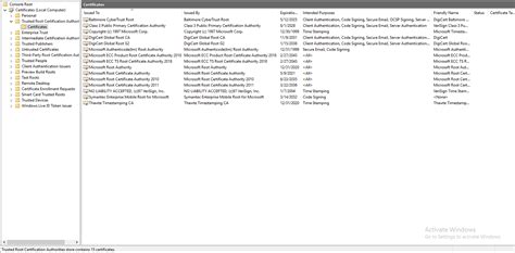 Domain Controllers And The Trusted Root Certification Authorities