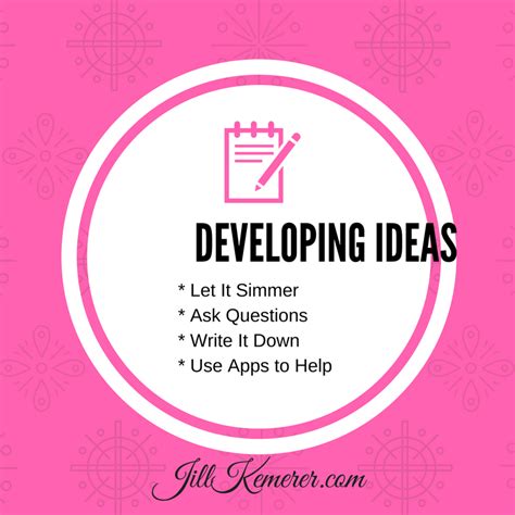 Developing Ideas Writer Wednesday Jill Kemerer Publishers Weekly