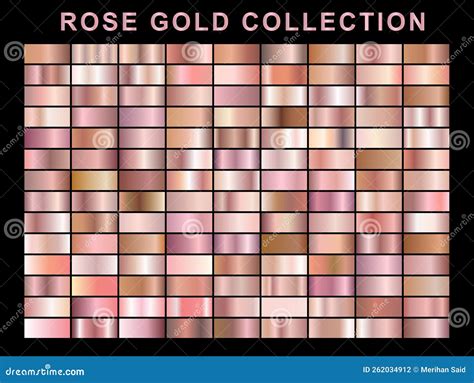 Set Of Gold Rose Foil Texture Collection Of Pink Metallic Textures