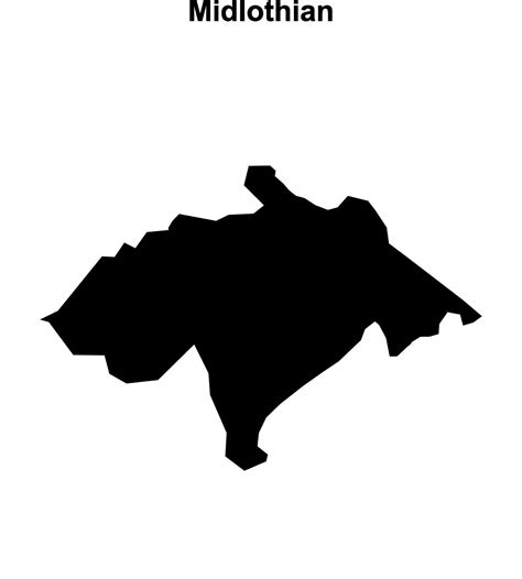 Midlothian Blank Outline Map 50891814 Vector Art At Vecteezy