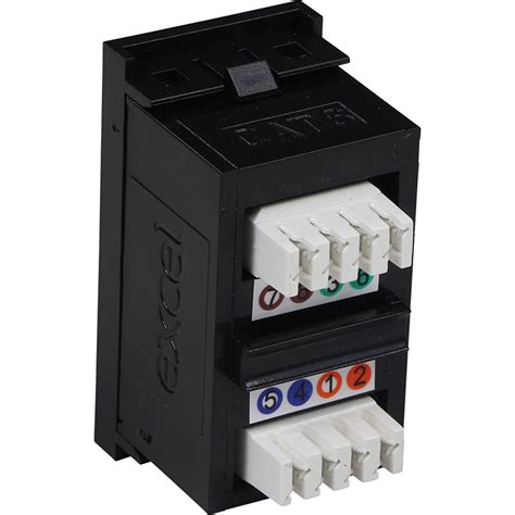 Buy Excel Cat UTP Unscreened RJ Euro Module Black Comms Express